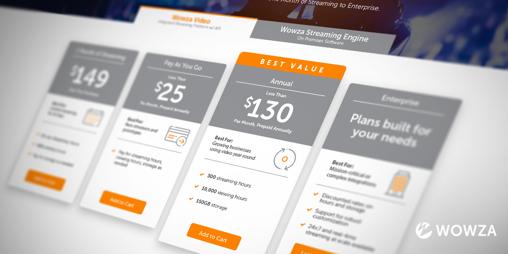 Live Streaming Pricing & Plans | Wowza